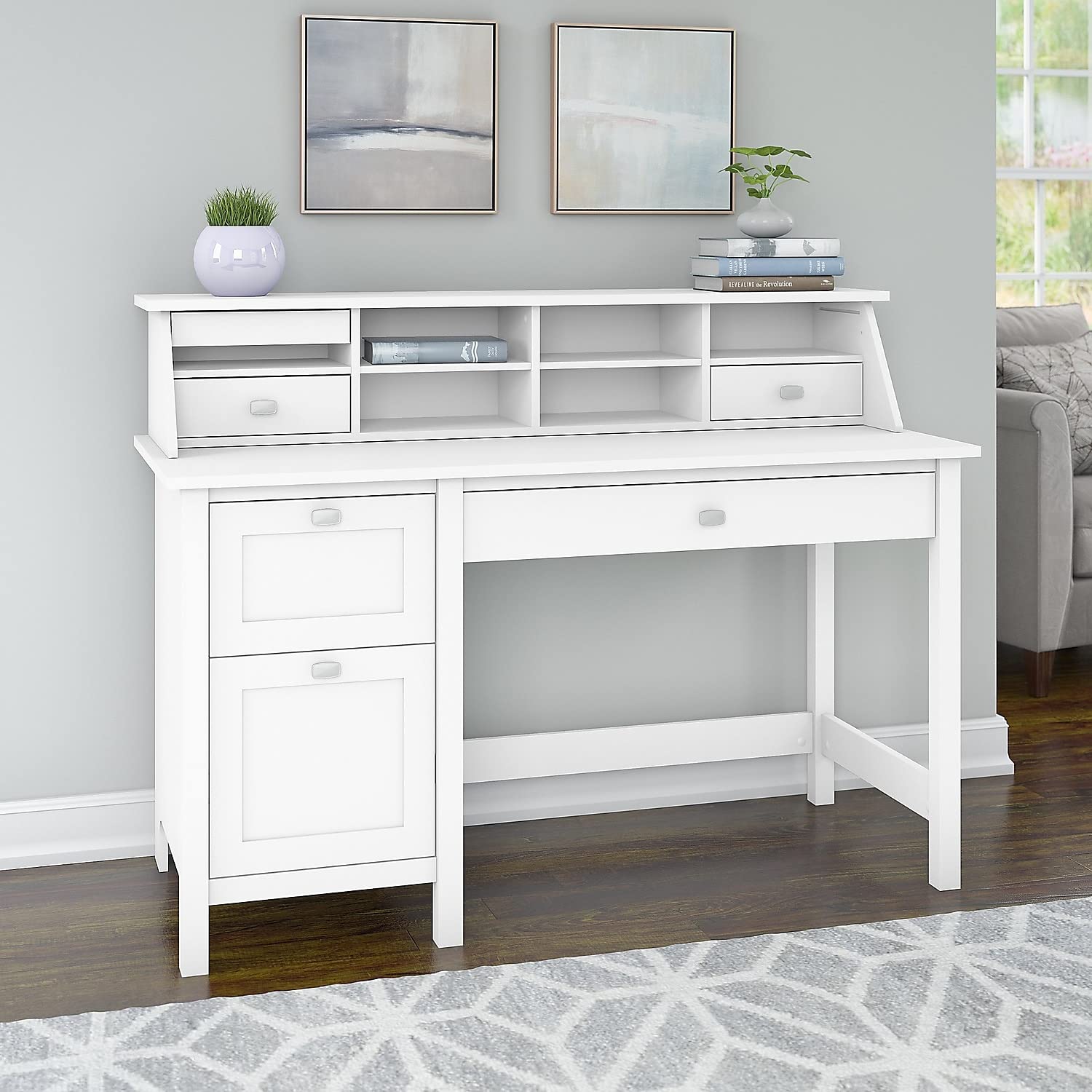 Bush Furniture Computer Desk, Pure White