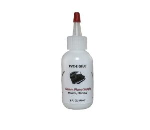 gemm piano pvc-e glue - excellent adhesive for piano keytops, felts or leather material (2 oz)