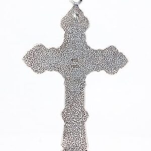 Jewelry Trends Sterling Silver X-Large Medieval Fleur de Lis Gothic Cross Pendant