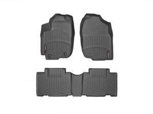 weathertech custom fit floorliners for toyota rav4-1st & 2nd row (44510-1-2), black