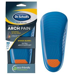 dr. scholl's arch pain relief orthotics, insoles for men (8-12), 1 pair shoe inserts