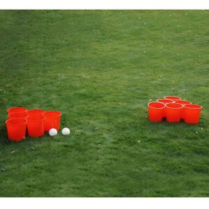 Yard Games Giant Yard Pong with Durable Buckets and Balls Including High Strength Carrying Case