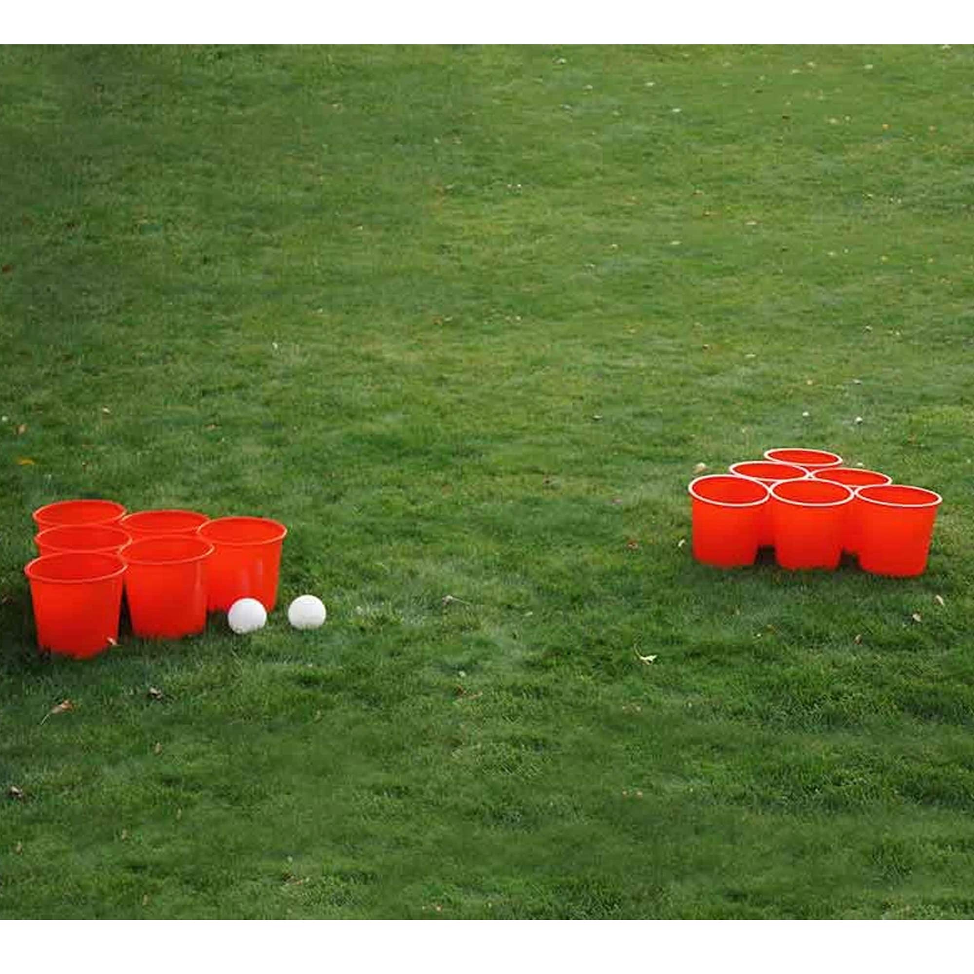 Yard Games Giant Yard Pong with Durable Buckets and Balls Including High Strength Carrying Case