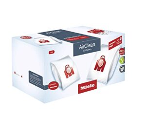 miele performance pack airclean 3d fjm vacuum cleaner bags, 16 x bags, 1 x hepa filter