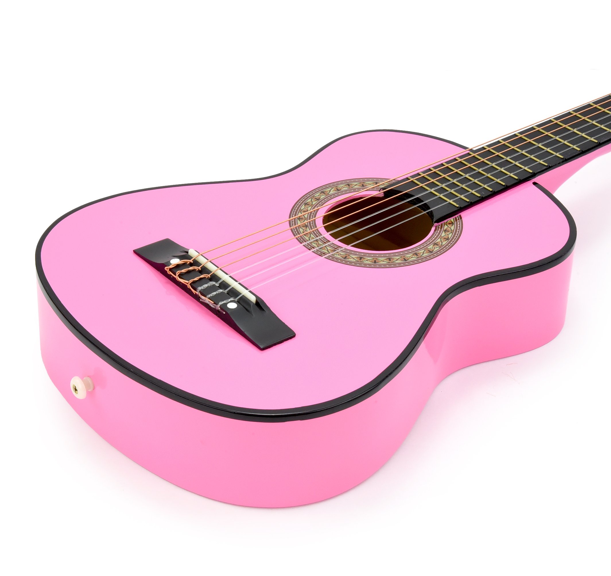 30" Wood Classical Guitar with Case and Accessories for Kids/Girls/Boys/Beginners (Pink)