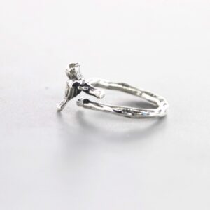 Helen de Lete Women's Vintage Bird on The Tree 925 Sterling Silver Open Ring