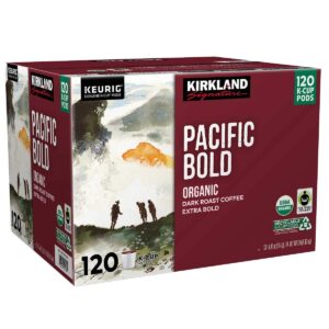 Kirkland Signature Coffee Organic Pacific Bold K-Cup Pod, 120 Count (2 Pack)