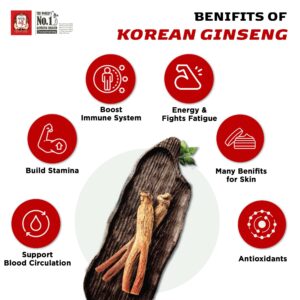 CheongKwanJang Korean Panax Red Ginseng Extract 800 Pills, Panax Ginseng Root Powder Pills for Men & Women, Natural Energy Supplements