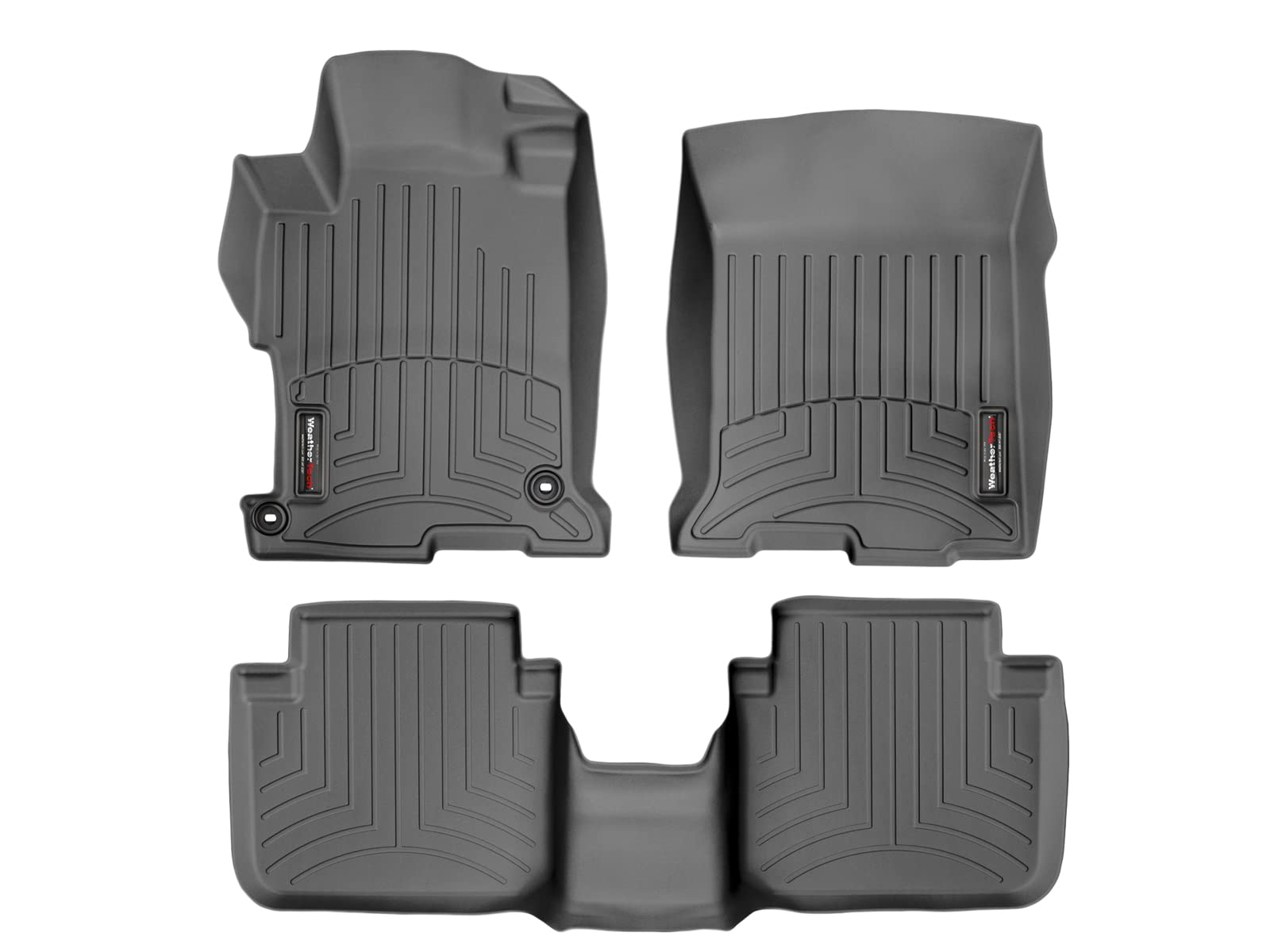 WeatherTech Custom Fit FloorLiners for Honda Accord - 1st & 2nd Row (44481-1-2), Black