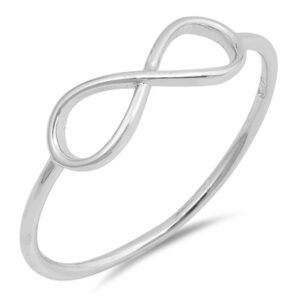 infinity love knot promise ring new .925 sterling silver cute band size 5