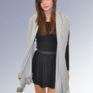 Cashmere scarf-cashmere-cashmere cape-dress shawl-mink stole-cashmere scarves (Silver w/Mink)