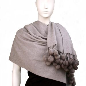 Cashmere scarf-cashmere-cashmere cape-dress shawl-mink stole-cashmere scarves (Silver w/Mink)