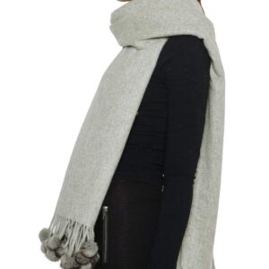 Cashmere scarf-cashmere-cashmere cape-dress shawl-mink stole-cashmere scarves (Silver w/Mink)