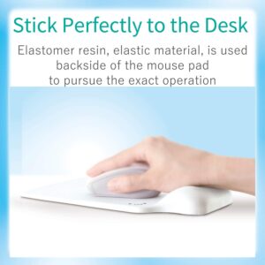 ELECOM Ergonomic Mouse Pad with Wrist Rest Gel Type for Laptop, Office & Home, Pain Relief Non-Slip Rubber Base MP-GELWH