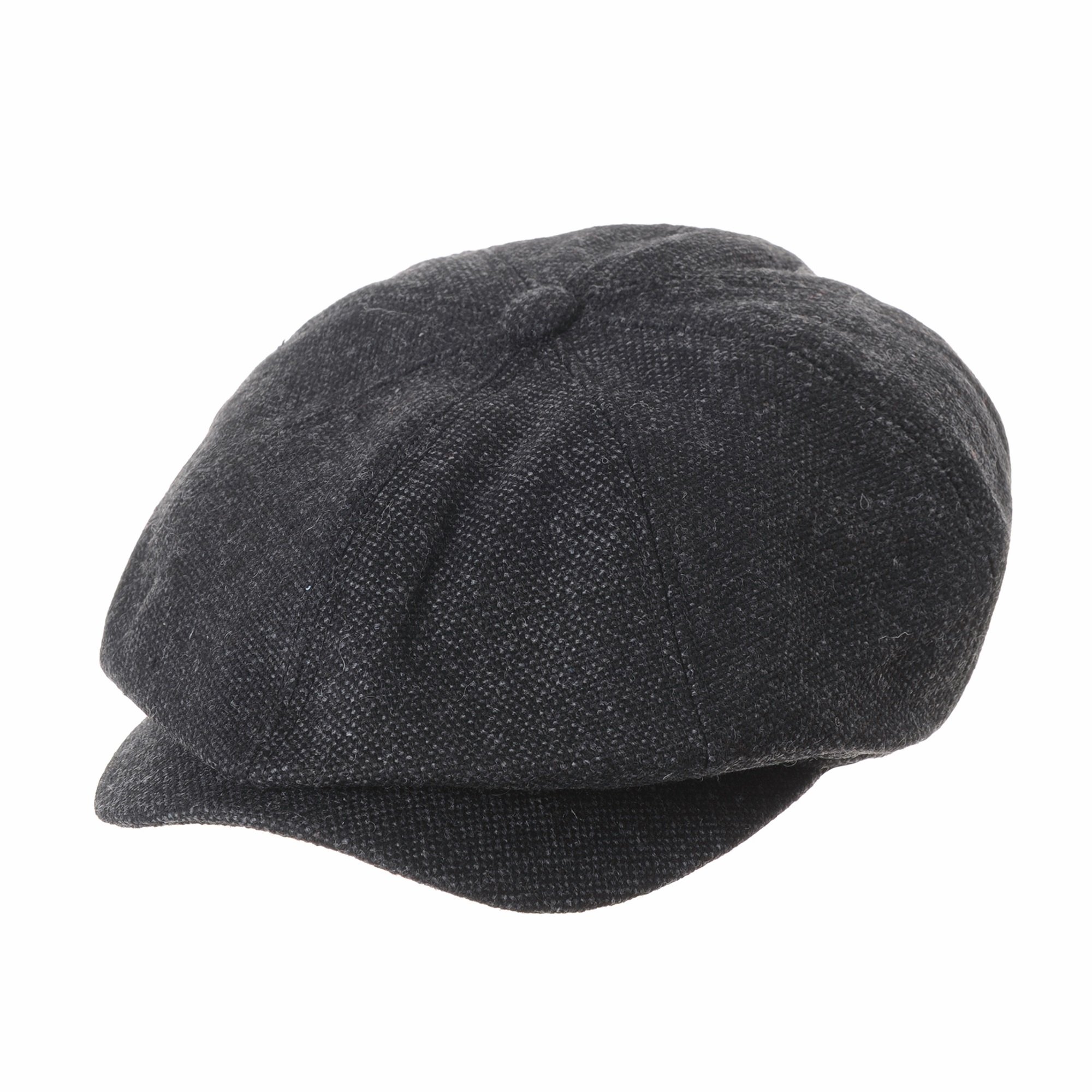 WITHMOONS Newsboy Hat Wool Felt Simple Ivy Cap SL3525 (Black)