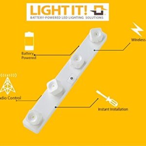 LIGHT IT! by Fulcrum, 30036-308 Wireless Remote Controlled LED Fastrack Set, White, Single Pack