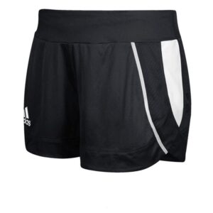 adidas women's utility running short - black/white - medium