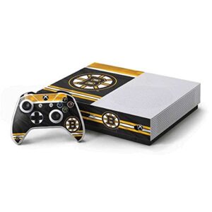 skinit decal gaming skin compatible with xbox one s console and controller bundle - officially licensed nhl boston bruins home jersey design