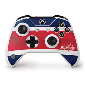 skinit decal gaming skin compatible with xbox one s controller - officially licensed nhl washington capitals jersey design