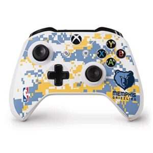 skinit decal gaming skin compatible with xbox one s controller - officially licensed nba memphis grizzlies digi camo design