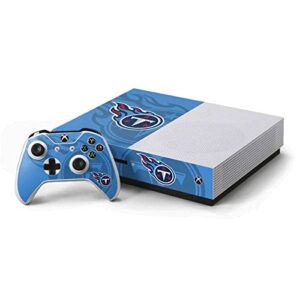 skinit decal gaming skin compatible with xbox one s console and controller bundle - officially licensed nfl tennessee titans double vision design