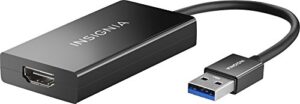 insignia - superspeed usb 3.0 to hdmi external video adapter - black - model: ns-pu37h-bk