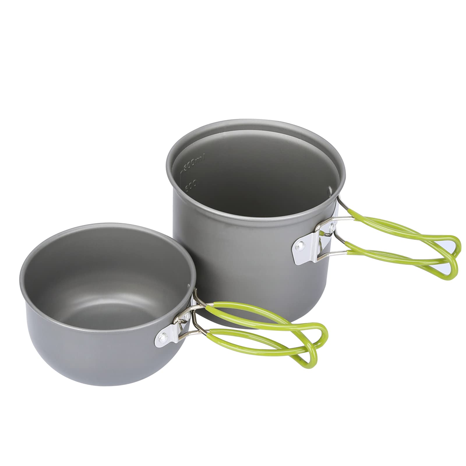 G4Free 2/4/13 PCS Camping Cookware Mess Kit Hiking Backpacking Picnic Cooking Bowl Non Stick Pot Knife Spoon Set