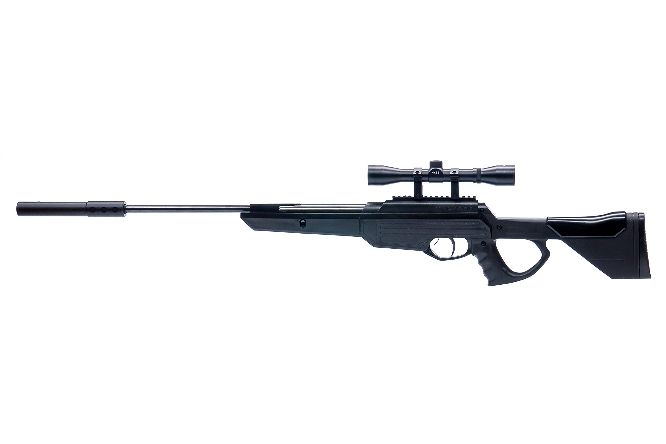 Barra Pellet Guns for Adults - Air Rifle for Hunting, Scope Included, Fires .177 Caliber Pellets, Break Barrel Spring Piston (Black TPR 1300 FPS)