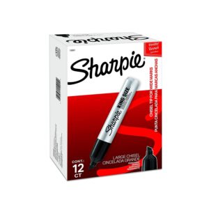 Sharpie Chisel Tip Pro Permanent Markers, King Size Black, 24-Count