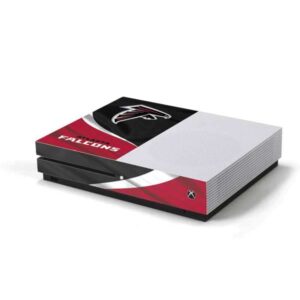 skinit decal gaming skin compatible with xbox one s console - officially licensed nfl atlanta falcons design