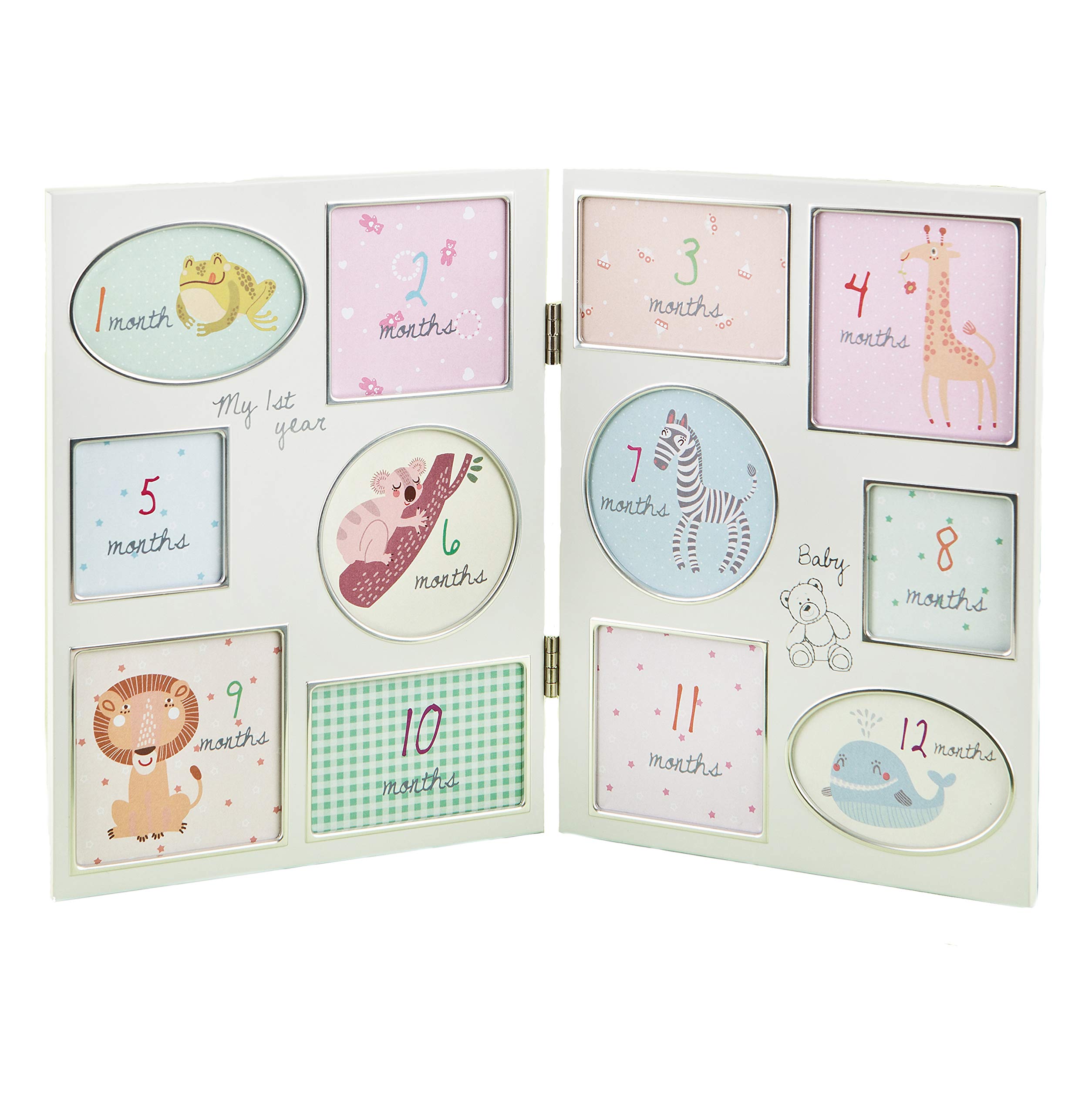 FASHIONCRAFT Lovely Baby Collage, Perfect Baby-shower Gift, Favor - Hinged - My First Year