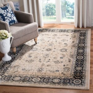 SAFAVIEH Lyndhurst Collection Area Rug - 9' x 12', Grey & Cream, Traditional Oriental Design, Non-Shedding & Easy Care, Ideal for High Traffic Areas in Living Room, Bedroom (LNH340G)