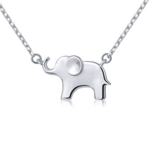 ladytree s925 sterling silver lovely elephant pendant necklace for women jewelry gift