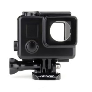 soonsun blackout standard housing case with lcd touch backdoor for gopro hero 4 3+ 3 black silver action camera