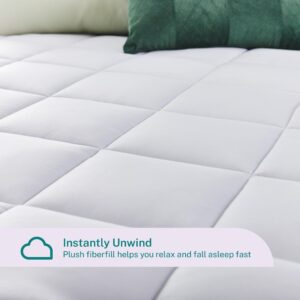 Sleep Innovations Dual Layer 4 Inch Memory Foam Mattress Topper, King Size, Ultra Soft Support, 3 Inch Cooling Gel Memory Foam Plus 1 Inch Fluffy Pillow Top Cover