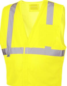 pyramex rvhl2510brdl rvhl25 series vest hi-vis lime with 5 point dring - size large