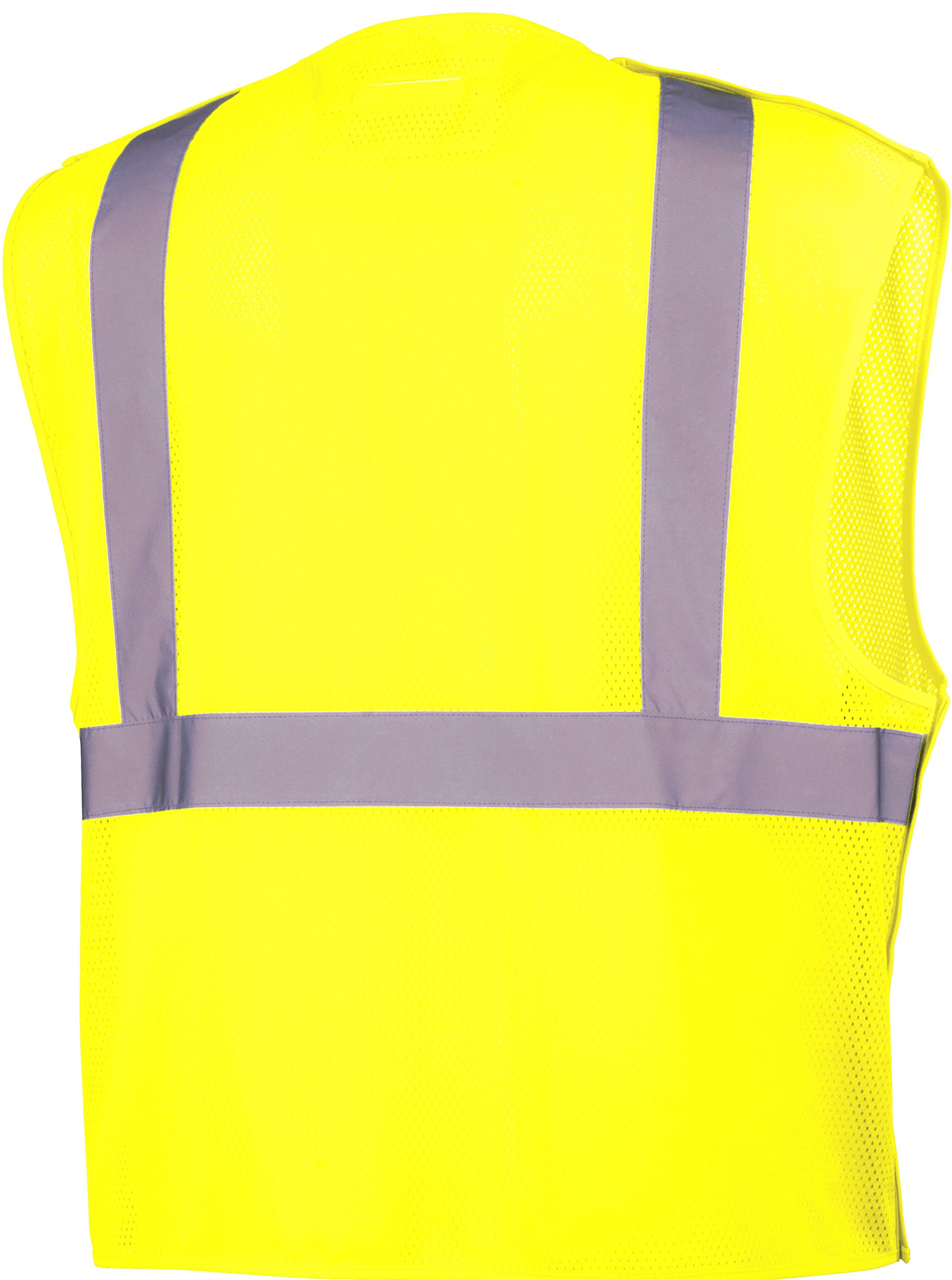 Pyramex RVHL2510BRDL RVHL25 Series Vest Hi-Vis Lime with 5 point DRing - Size Large