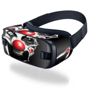 mightyskins skin compatible with samsung gear vr (2016) wrap cover sticker skins evil clown