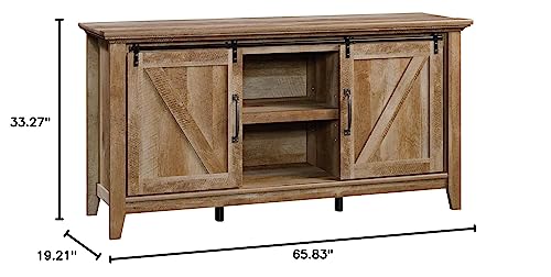 Sauder Dakota Pass Credenza, For TV's up to 70", Craftsman Oak finish