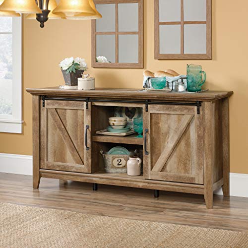 Sauder Dakota Pass Credenza, For TV's up to 70", Craftsman Oak finish