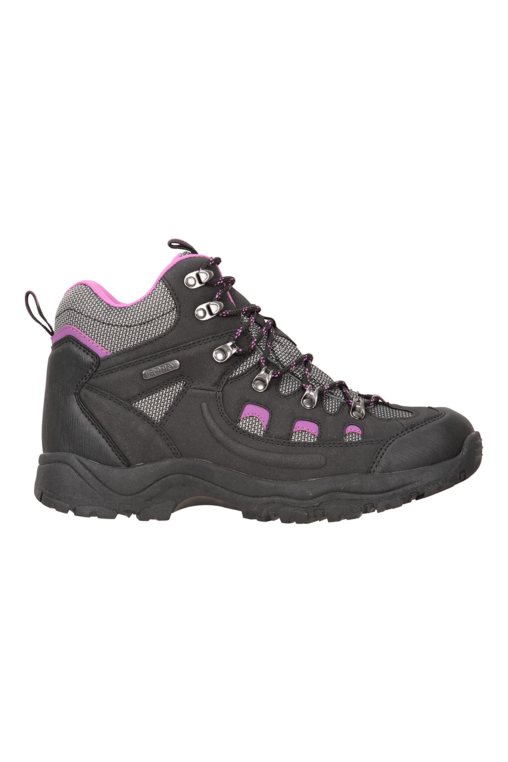 Mountain Warehouse Adventurer Womens Waterproof Hiking Boots Black Womens Shoe Size 6 US