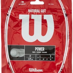 Wilson Natural Gut 17 Tennis String - Set, White