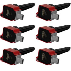 82606 msd ignition coil - ford ecoboost - 2.7l v6 - red - 6-pack