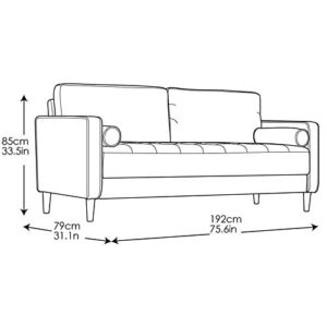 Lifestyle Solutions Sofa, 75.6" W x 31.1" D x 33.5" H, Heather Gray