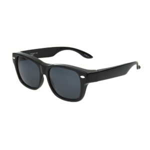 dioptics unisex adult solar shield lakewood sunglasses fits over sunglasses, black, 54 mm us