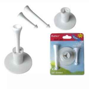 crestgolf rubber golf driving range tee holder with tees 2 sets count