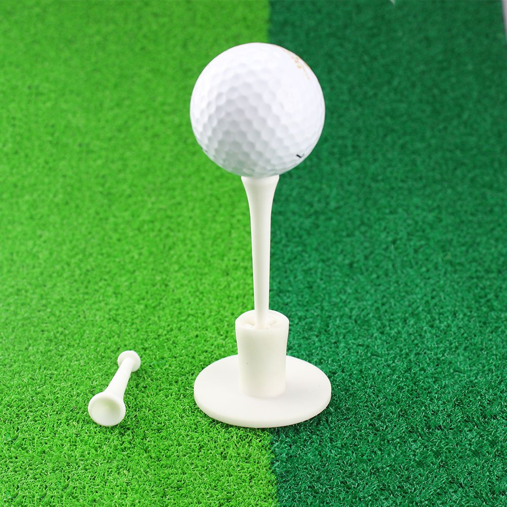 CRESTGOLF Rubber Golf Driving Range Tee Holder with Tees 2 SETS Count