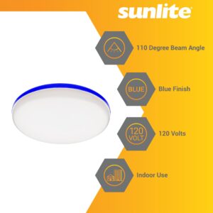 Sunlite LED UFO Pendant Light Bulbs, 11 Watts, 800 Lumens, 3000K Warm White, Medium E26 Base, 120 Volts, 110 Degree Beam Angle, UL Listed, Indoor, Blue