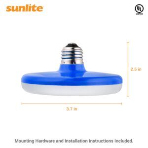 Sunlite LED UFO Pendant Light Bulbs, 11 Watts, 800 Lumens, 3000K Warm White, Medium E26 Base, 120 Volts, 110 Degree Beam Angle, UL Listed, Indoor, Blue