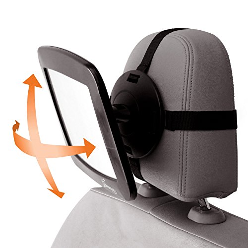 Dreambaby 360° Adjustable Rear Facing Baby Car Mirror - Wide Angle, Clear View Backseat Infant Mirror for Car